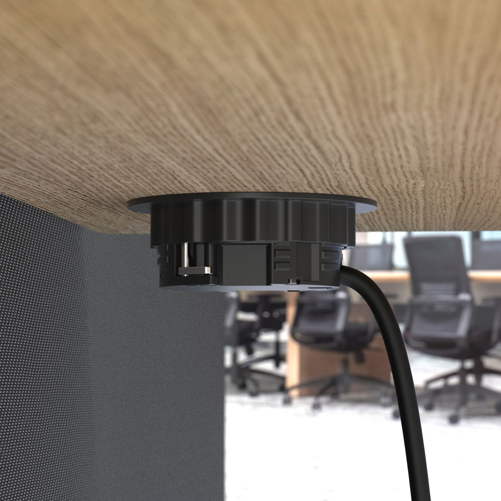 Solo Plus In-desk Power Supply, 1 x Socket + RJ45 & HDMI Ports + USB A ...